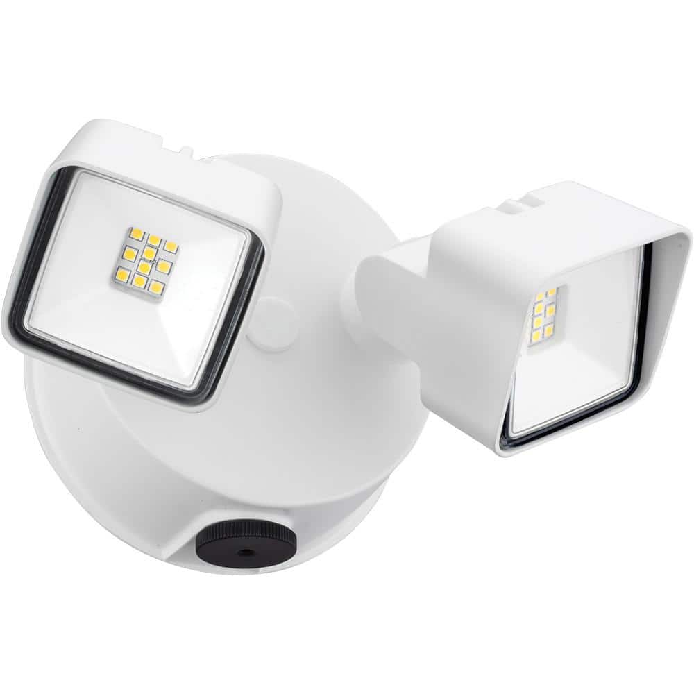 Lithonia Lighting White Adjustable Twin Head Integrated LED Square Wall ...