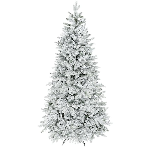 Ama pear 7. 5 ft. Artificial Frosted Christmas Tree Holiday Tree with ...