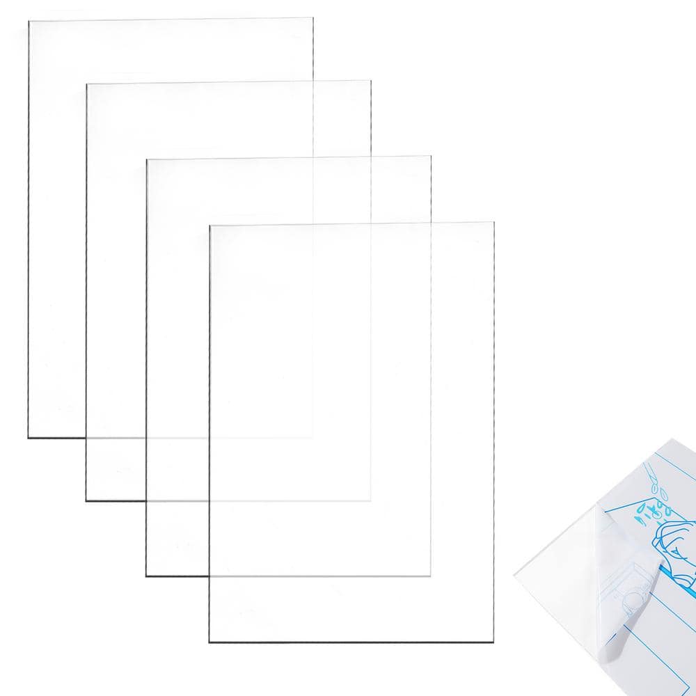 Wellco 2 ft. x 4 ft. (3 mm) Film-Masked Waterproof Polycarbonate Clear ...