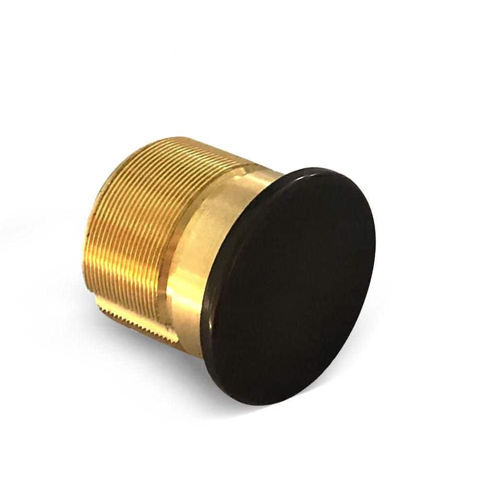 Premier Lock 1 in. Solid Brass Dummy Mortise Cylinder with Matte Black ...