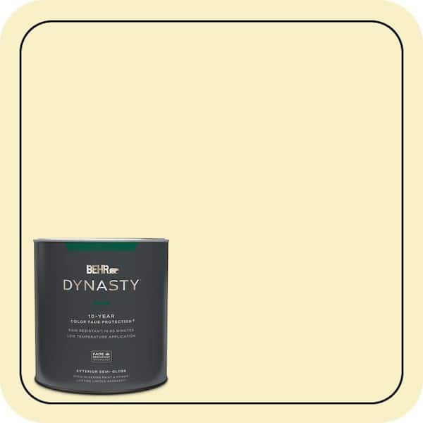 BEHR DYNASTY 1 qt. #400A-1 Candlelight Yellow Semi-Gloss Exterior Stain ...