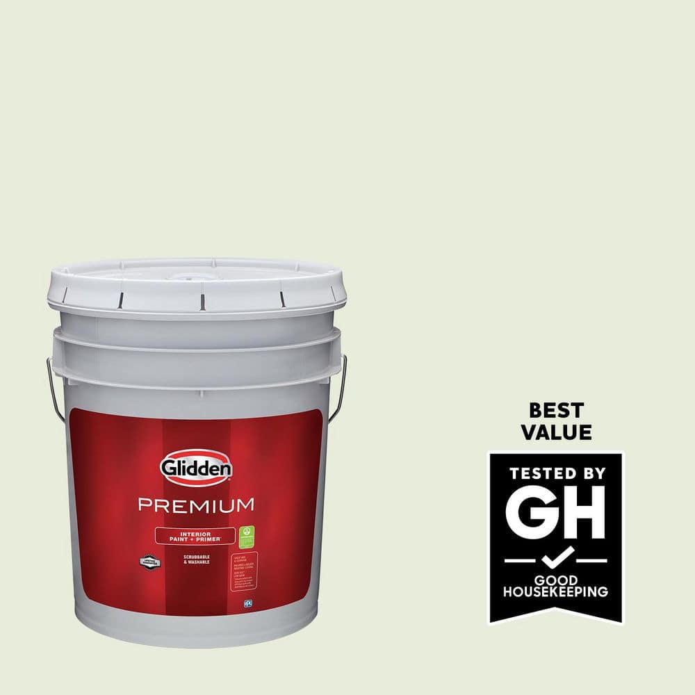 Glidden Premium 5 gal. PPG1115-1 Really Rain Satin Interior Paint ...