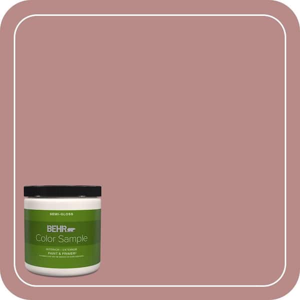BEHR PREMIUM PLUS 8 oz. #150F-4 Victorian Mauve Semi-Gloss Interior ...