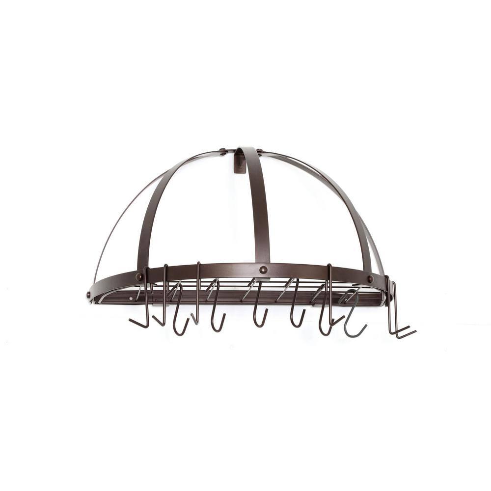Old Dutch 22 in. x 11 in. x 12 in. Oiled Bronze Pot Rack 055BZ