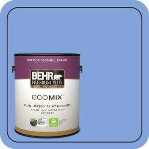 BEHR PREMIUM PLUS 1 gal. #P530-4 Periwinkle Flat EcoMix Plant-Based ...