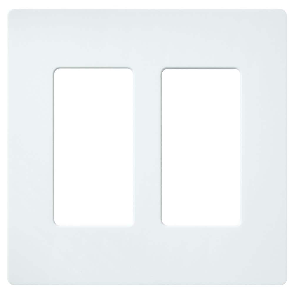 Lutron Claro 2 Gang Wall Plate for Decorator/Rocker Switches, Satin ...