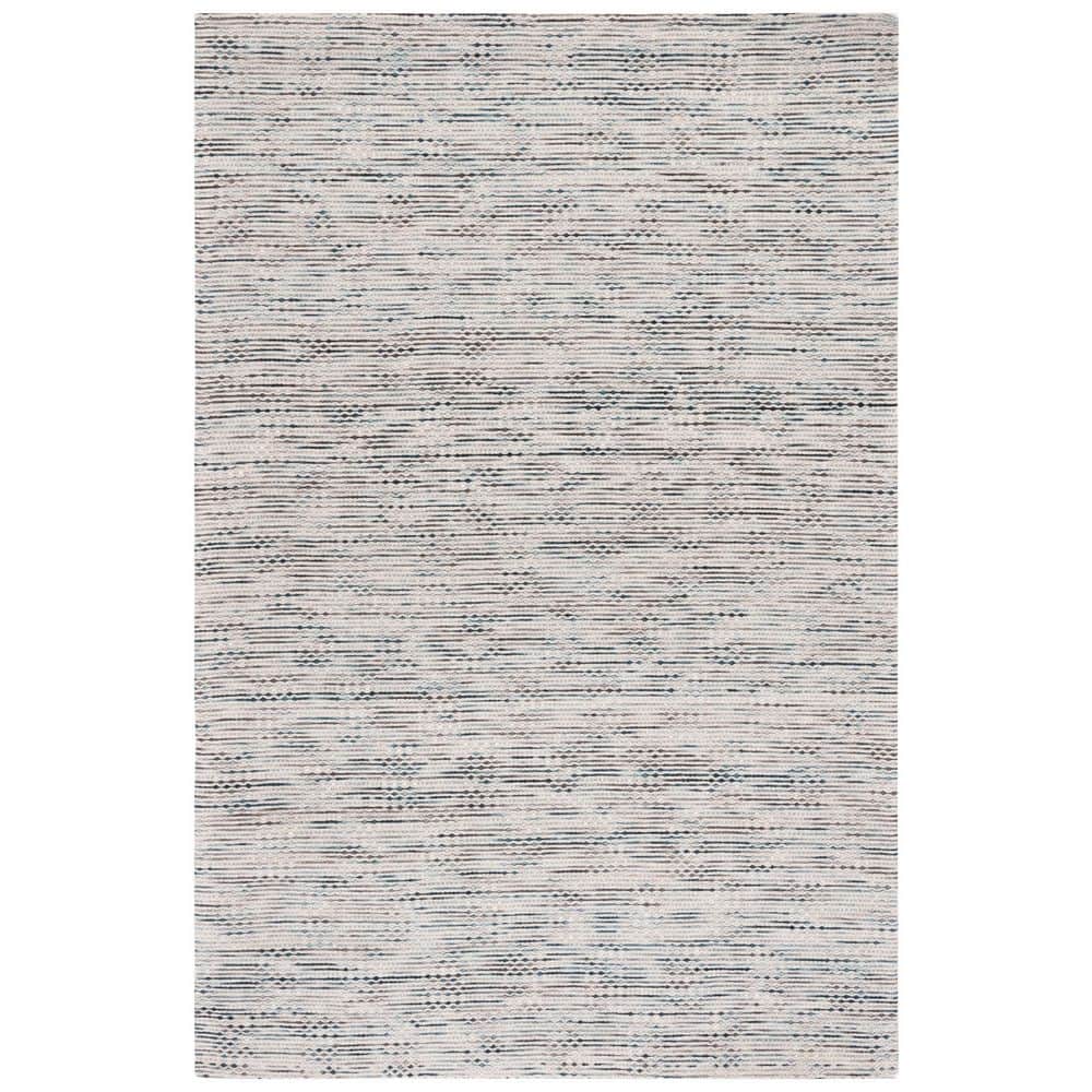 SAFAVIEH Marbella Denim/Beige 5 ft. x 8 ft. Striped Gradient Area Rug ...