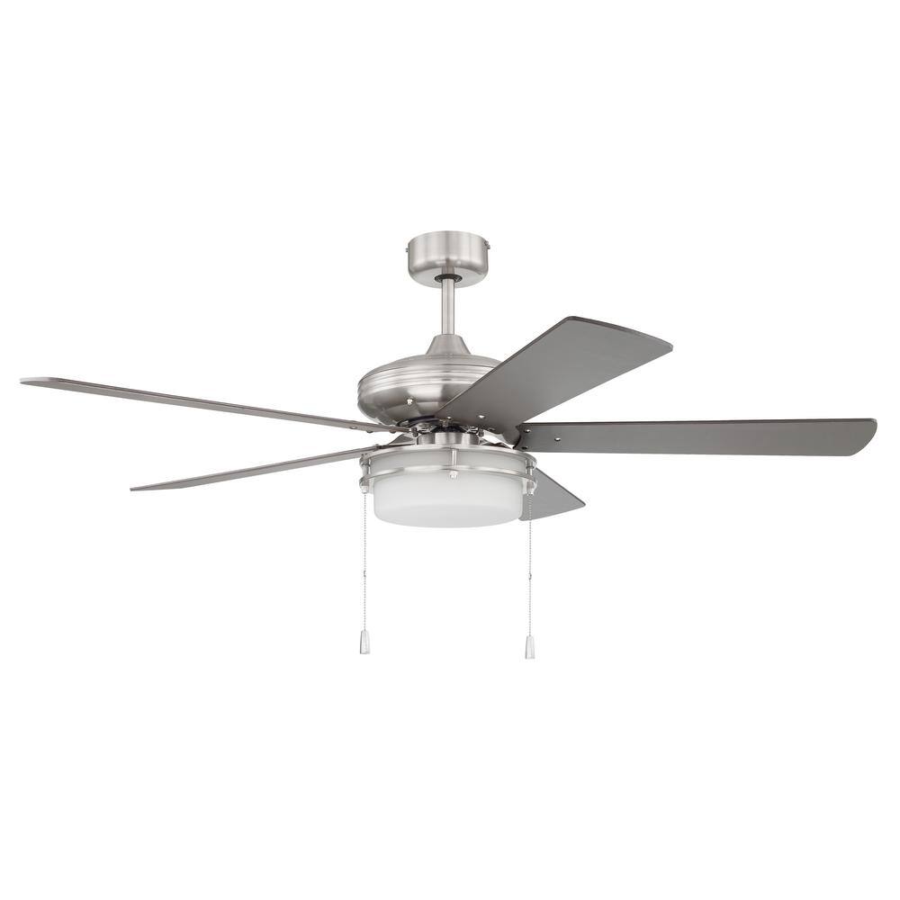 CRAFTMADE Stonegate 52 in. Indoor Brushed Polished Nickel Ceiling Fan ...