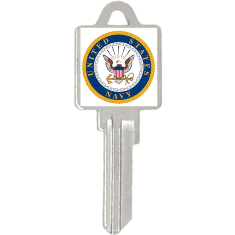 HY-KO Blank Klinky Navy House Key 15005KW1-KL058 - The Home Depot