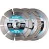 Makita X-LOCK 4-1/2 in. Diamond Blade Variety Pack for Masonry Cutting ...