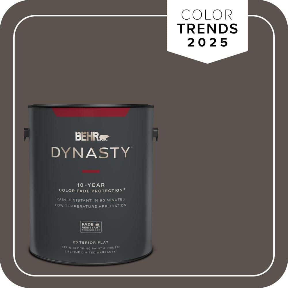 BEHR DYNASTY 1 gal. #MQ2-54 Gardeners Soil Flat Exterior Stain-Blocking ...