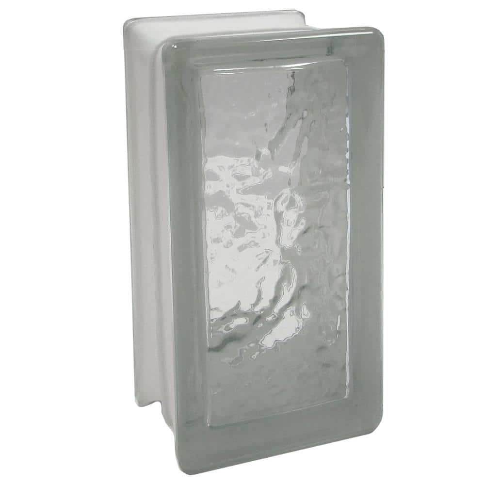 Seves Cortina 4 in. Thick Series 4 x 8 x 4 in. Ice Pattern Glass Block ...
