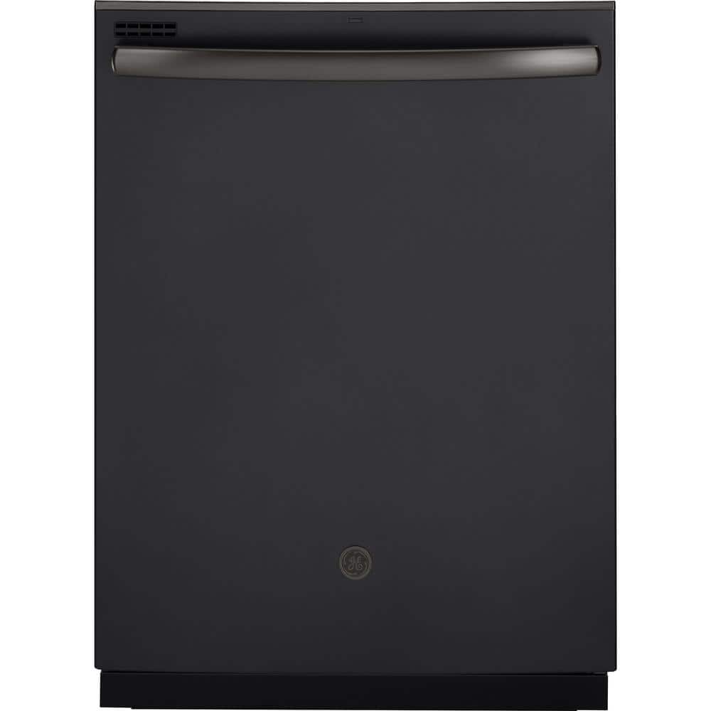 GE 24 in. Black Slate Top Control Smart Built-In Tall Tub Dishwasher ...