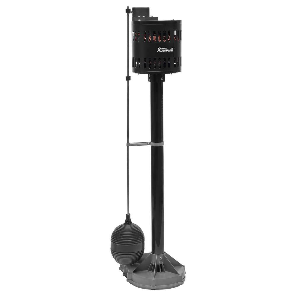 XtremepowerUS 1/3 HP 3000 GPH Thermoplastic Pedestal Sump Pump 76081-TH ...