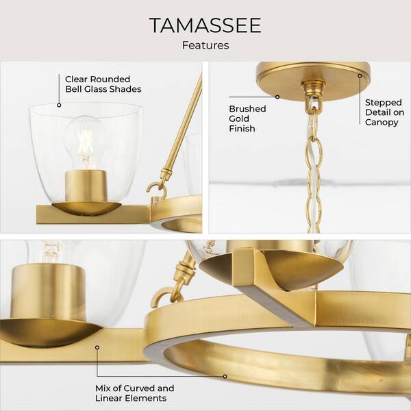 Brushed Gold Chandelier