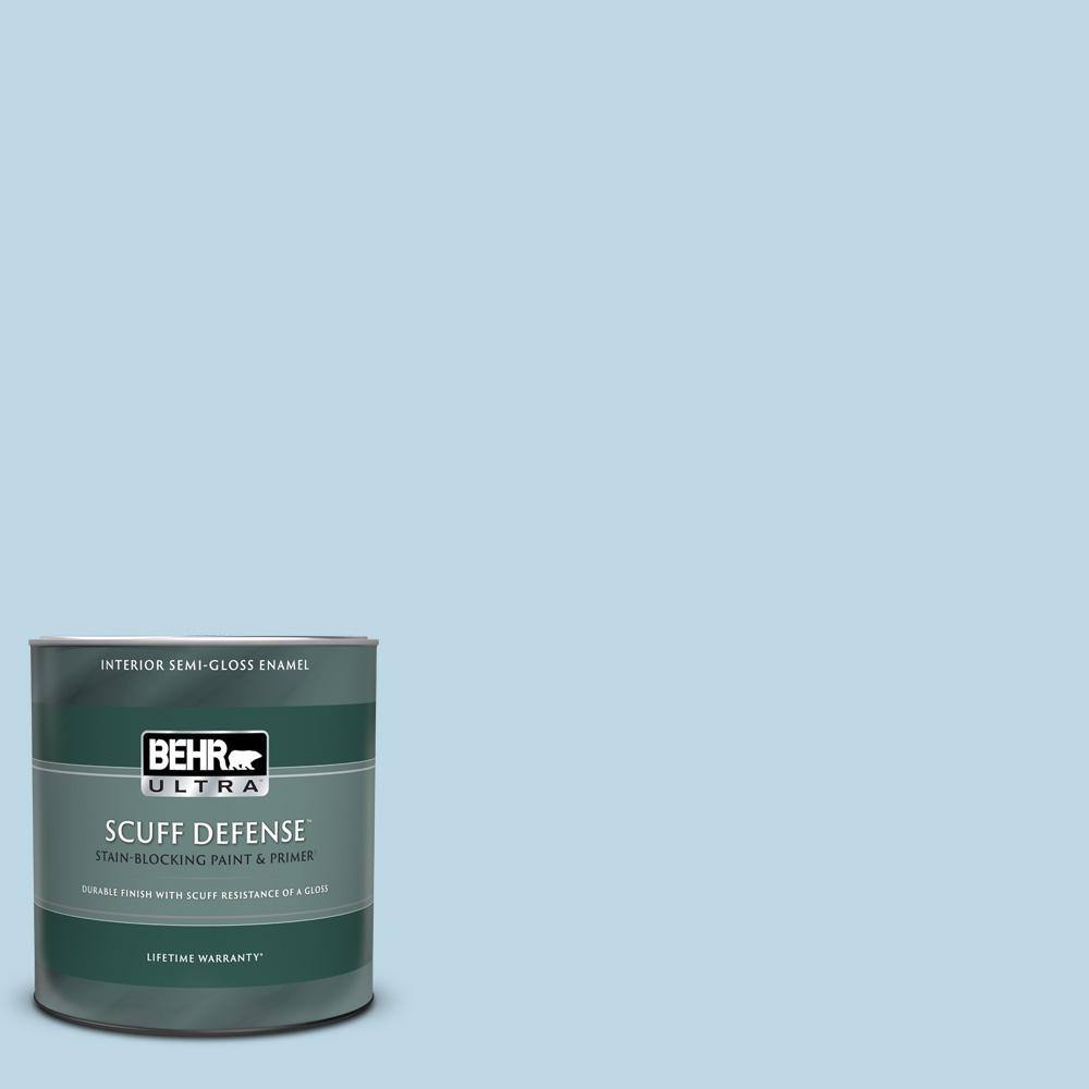 BEHR ULTRA 1 qt. #M500-1 Tinted Ice Extra Durable Semi-Gloss Enamel ...