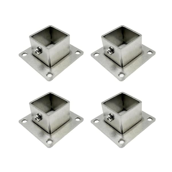 Afoxsos 4 Pack Square Deck Post Brackets Stainless Steel Post Anchors ...