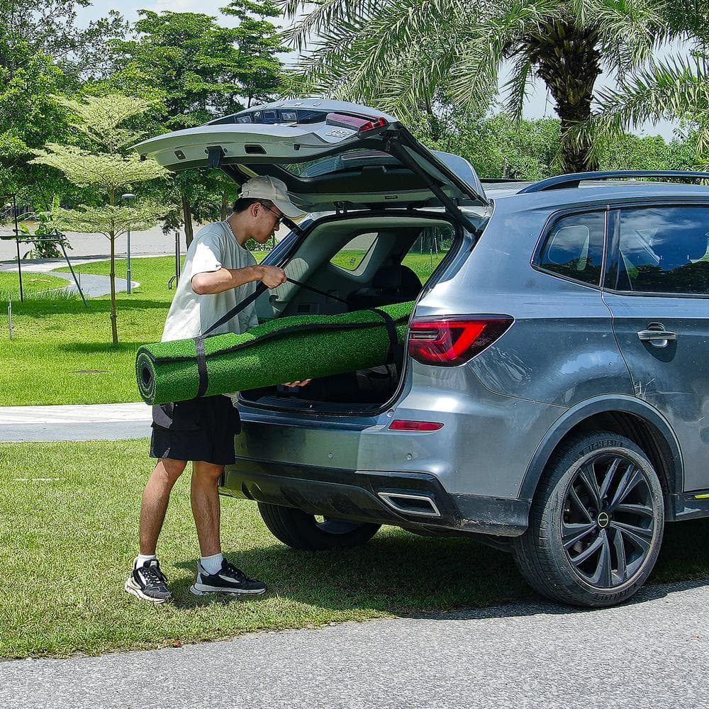 SVOPES 5 ft. x 4 ft. 4-in-1 Golf Hitting Mat, Thickened with 4 Inserts ...