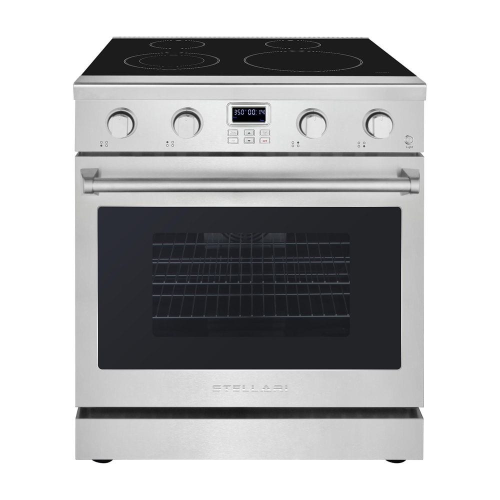 STELLARI 30 in. 4-Burner Elements 5.0 cu. ft. Freestanding Electric ...