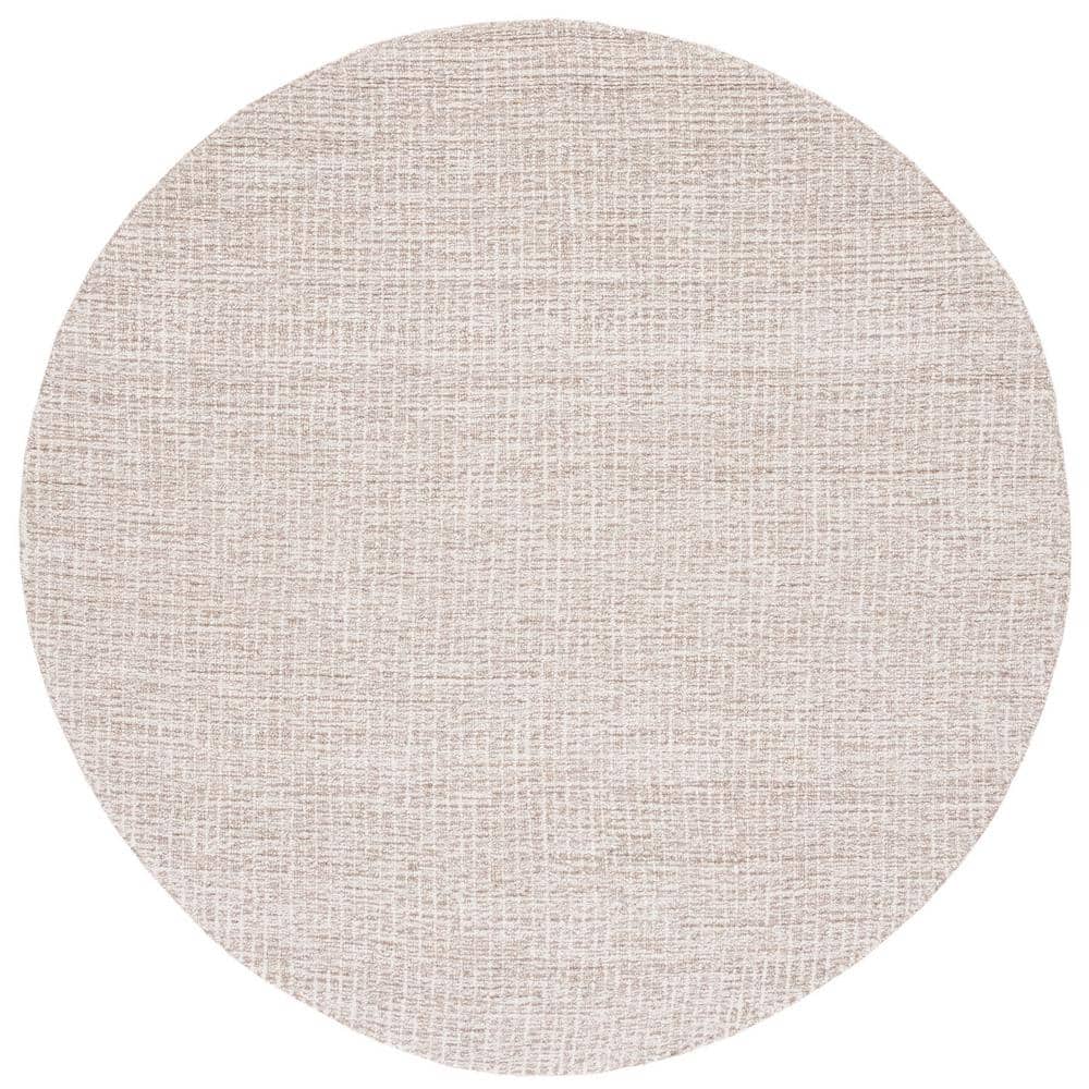 SAFAVIEH Abstract Ivory/Gray 6 ft. x 6 ft. Speckled Round Area Rug ...