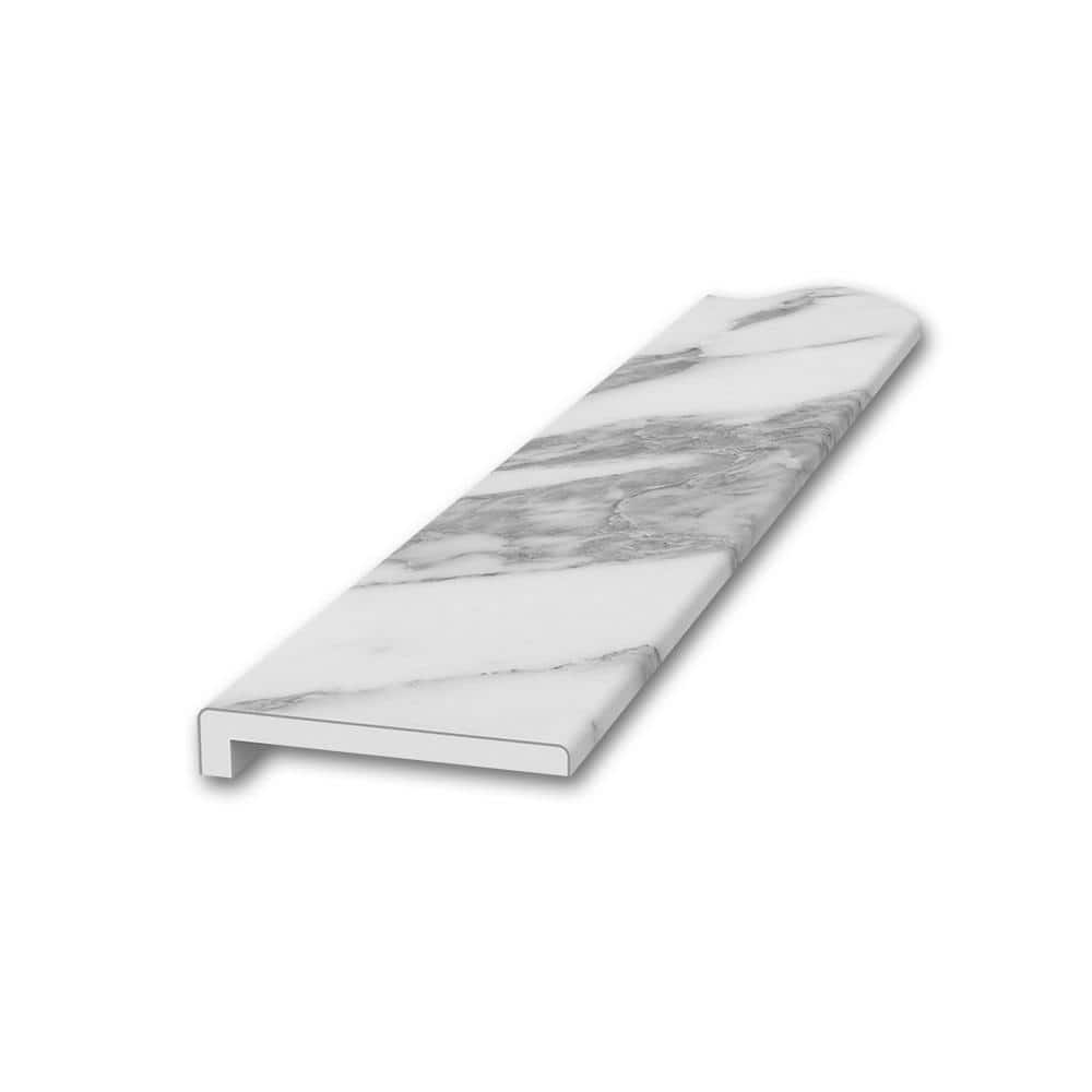 FlexStone 3 in. x 95 in. Standard Trim with 3/8 in. Lip in Calacatta ...