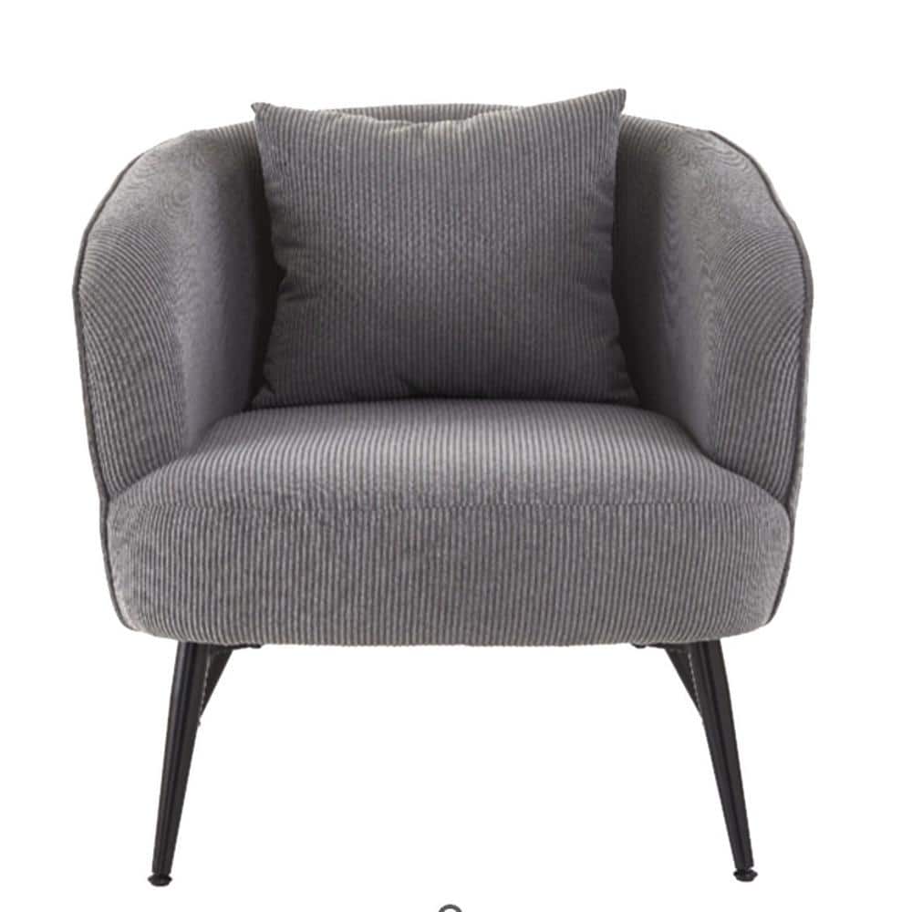 US Pride Furniture Chadern Grey Corduroy Arm Chair C398-H1 - The Home Depot