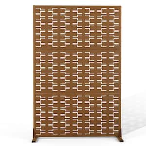 TUYOHW Brown 47 in. W x 72 in. H Rectangular Metal All-Season ...