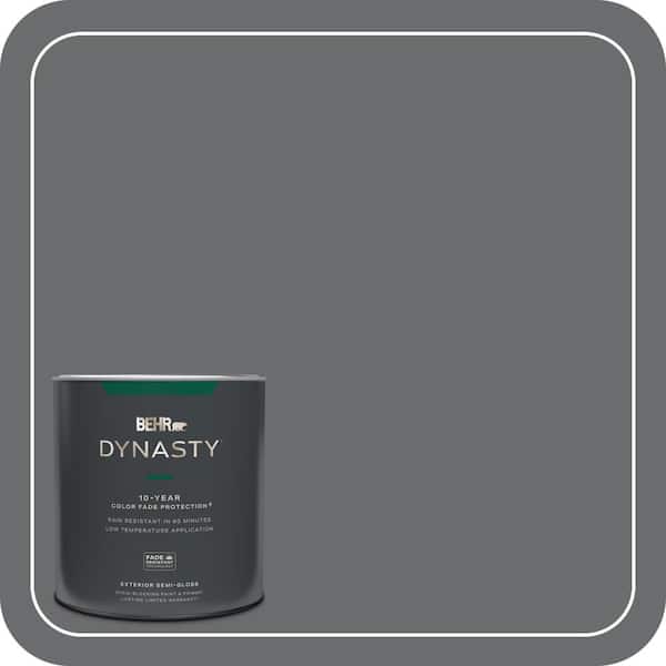 BEHR DYNASTY 1 qt. #770F-5 Dark Ash Semi-Gloss Exterior Stain-Blocking ...