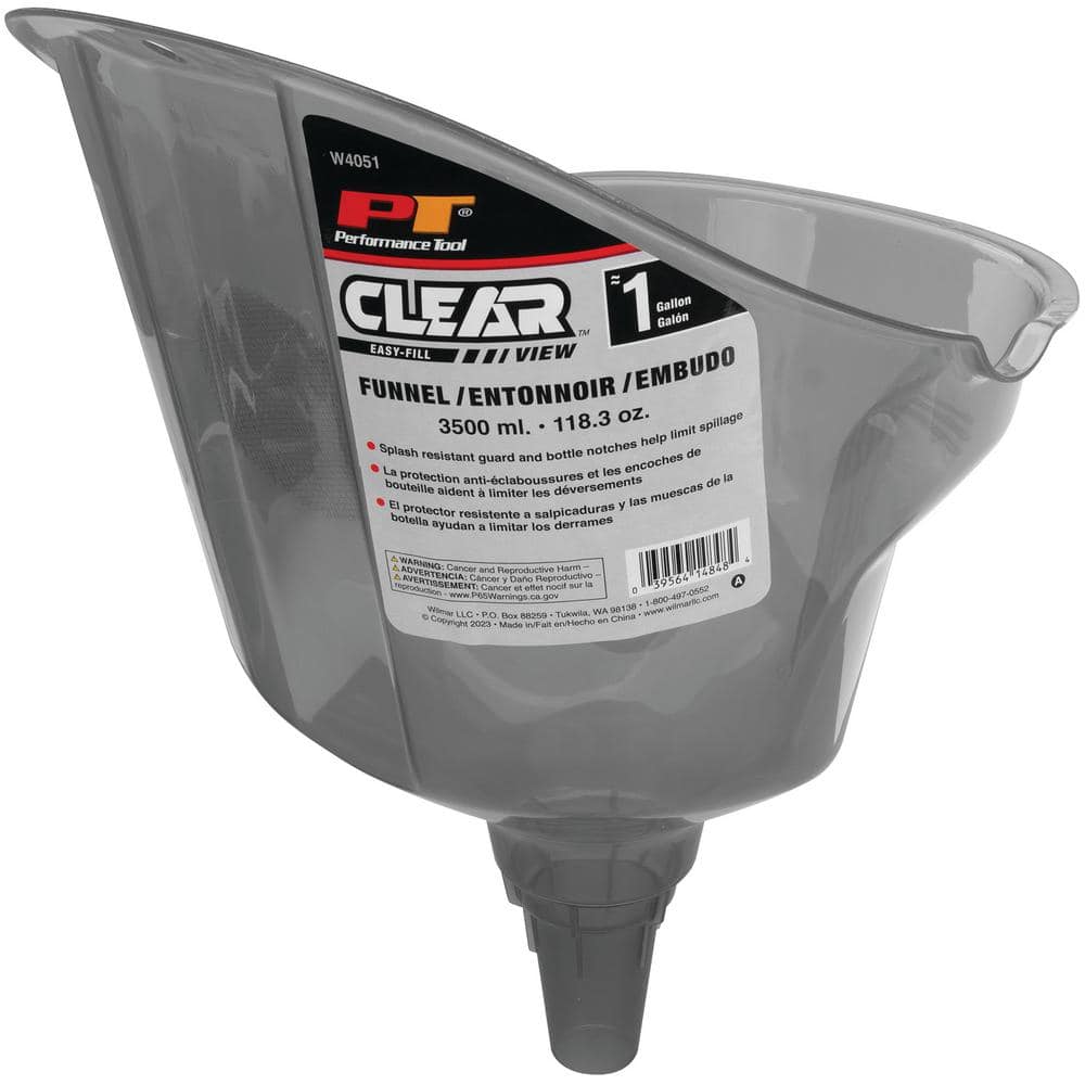 PT Performance Tool Clear View Easy-Fill Funnel 1 gal. W4030 - The Home ...
