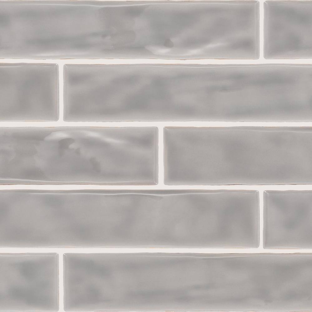 Artistic Reflections Rain 2 in. x 5 in. Glazed Ceramic Undulated Wall ...