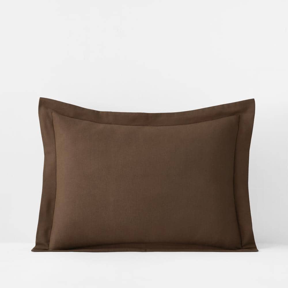 The Company Store Company Cotton Solid Velvet Flannel Coffee Standard Sham 51288F-STD-COFFEE ...