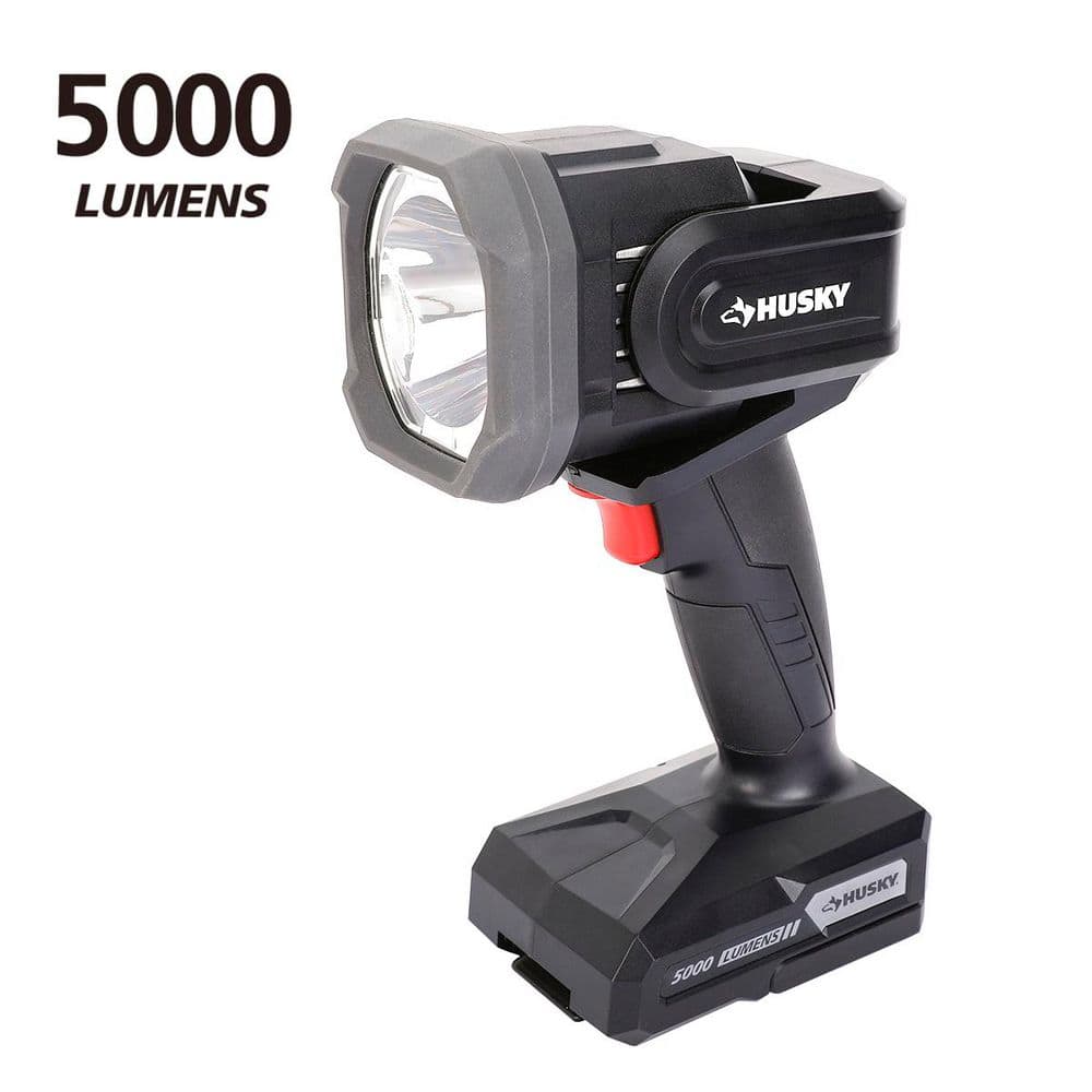 Husky 5000 Lumen Hybrid Power Swivel Rechargeable Spotlight 91640 - The ...