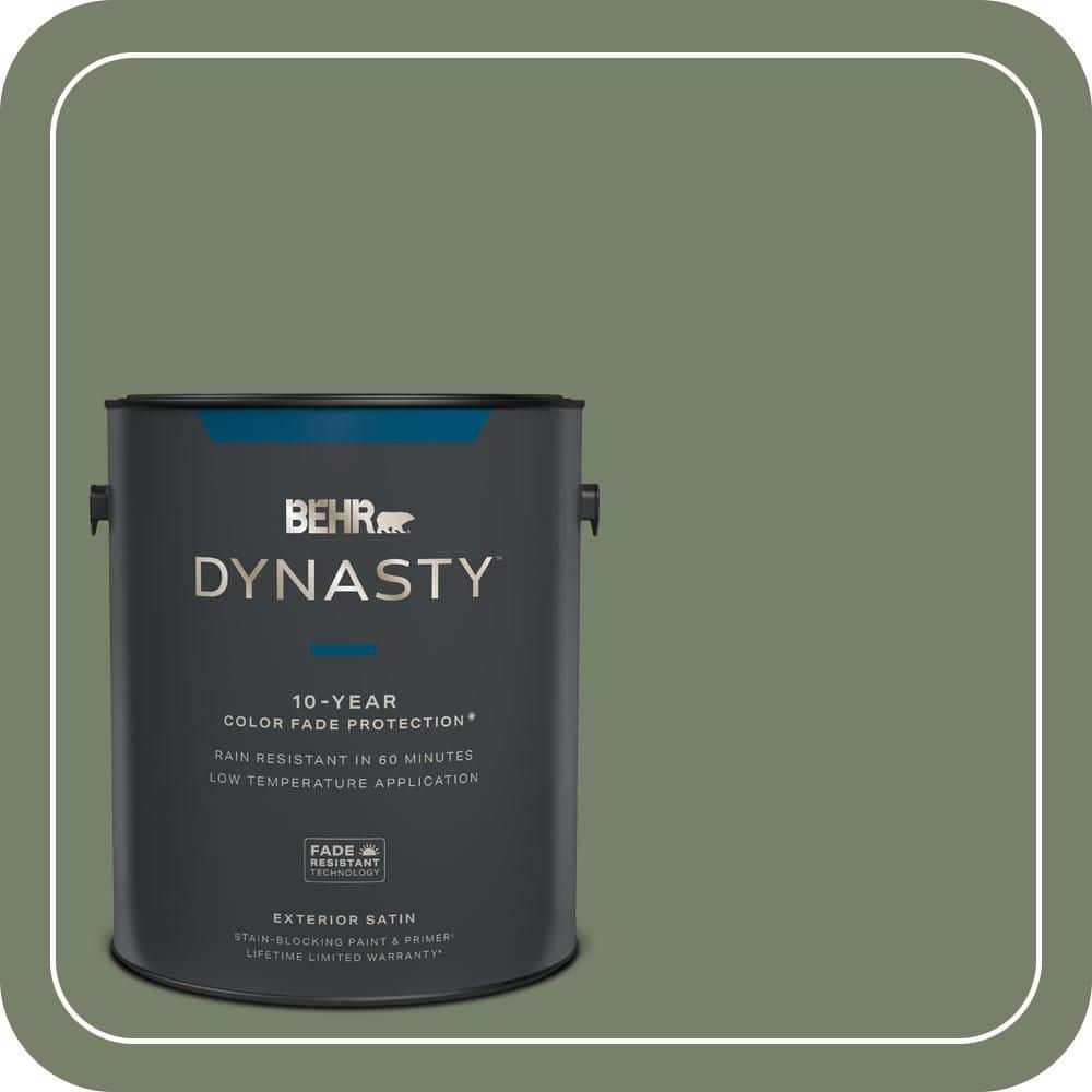 BEHR DYNASTY 1 gal. #430F-5 Bahia Grass Satin Enamel Exterior Stain ...