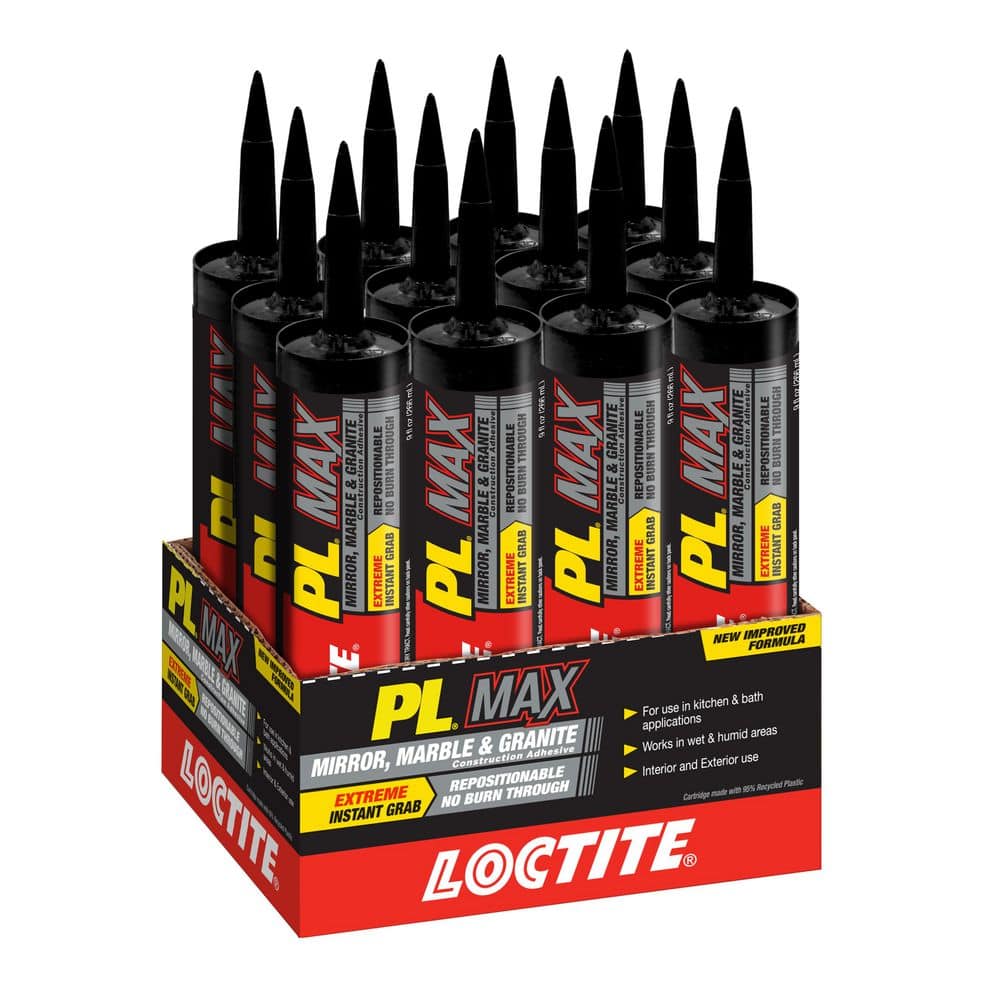 Loctite PL Max Mirror, Marble, and Granite, White Construction Adhesive ...