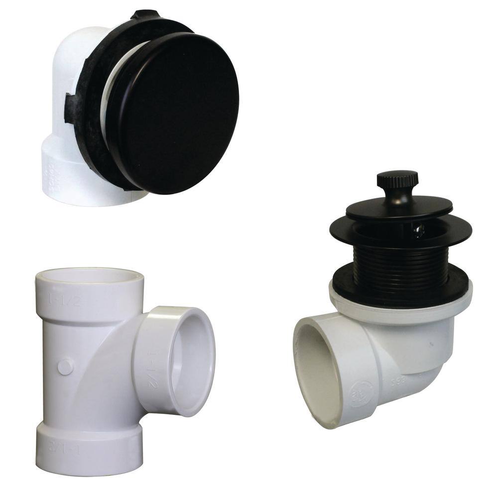 Westbrass Illusionary No-Hole Sch. 40 PVC Plumbers Pack with Lift and ...