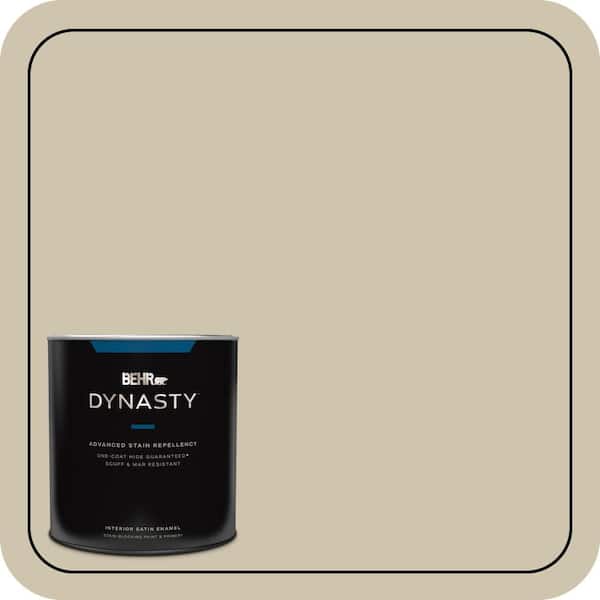 BEHR DYNASTY 1 qt. #HDC-NT-18 Yuma Sand One-Coat Hide Satin Enamel ...