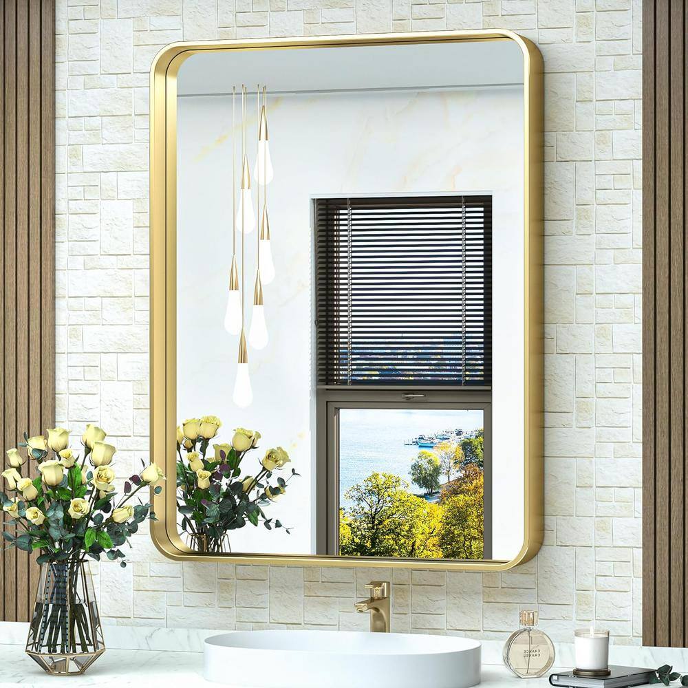 waterpar 24 in. W x 36 in. H Rectangular Aluminum Framed Wall Bathroom ...