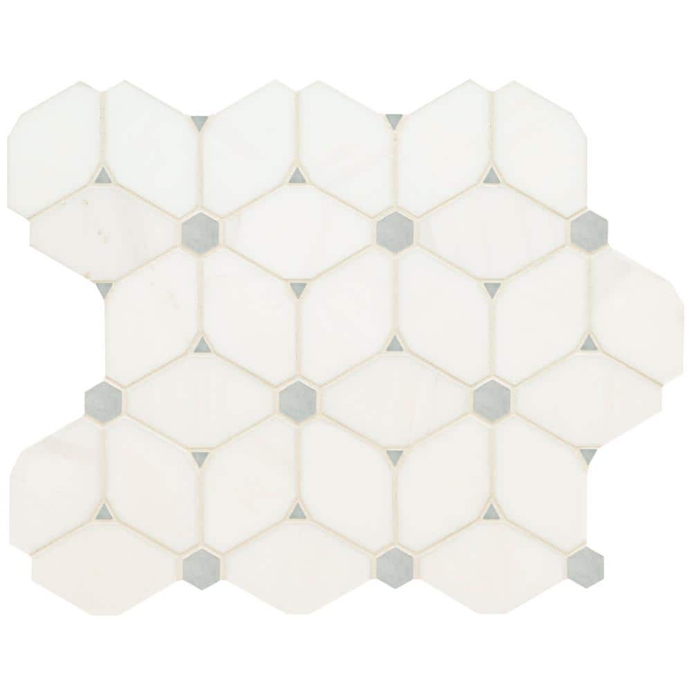 MSI Take Home Tile Sample-Cecily Grigio 4 in. x 4 in. Stone Marble ...