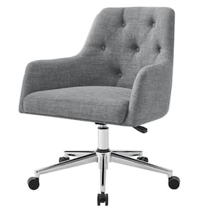 HOMESTOCK Gray Office Guest Chair Set of 2, Leather Executive Waiting ...