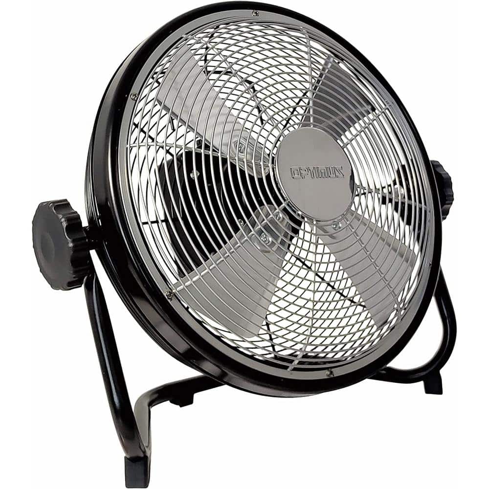 Optimus 12 in. Rechargable Operated Utility Fan Air Circulator F-4126 ...