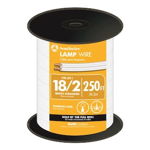 Southwire 250 ft. 18/2 Silver Stranded CU SPT-1 Lamp Wire 56176344 ...