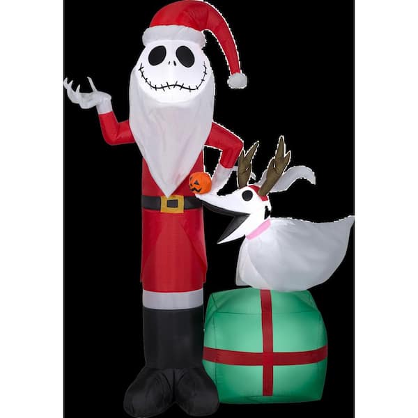 Disney 5 ft. H x 3.38 ft. W Tall Jack Skellington with Antlers ...