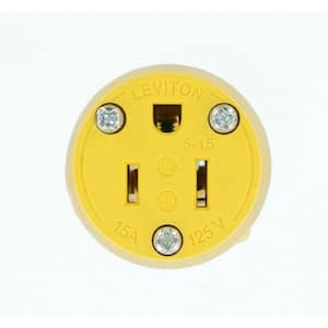 Leviton 15 Amp 125-Volt Round Dead Front Plug, Clear 515PV-LIT R50 ...