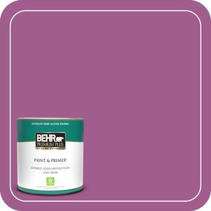 BEHR PREMIUM PLUS 8 oz. #P110-6 Wild Berry Semi-Gloss Interior/Exterior ...
