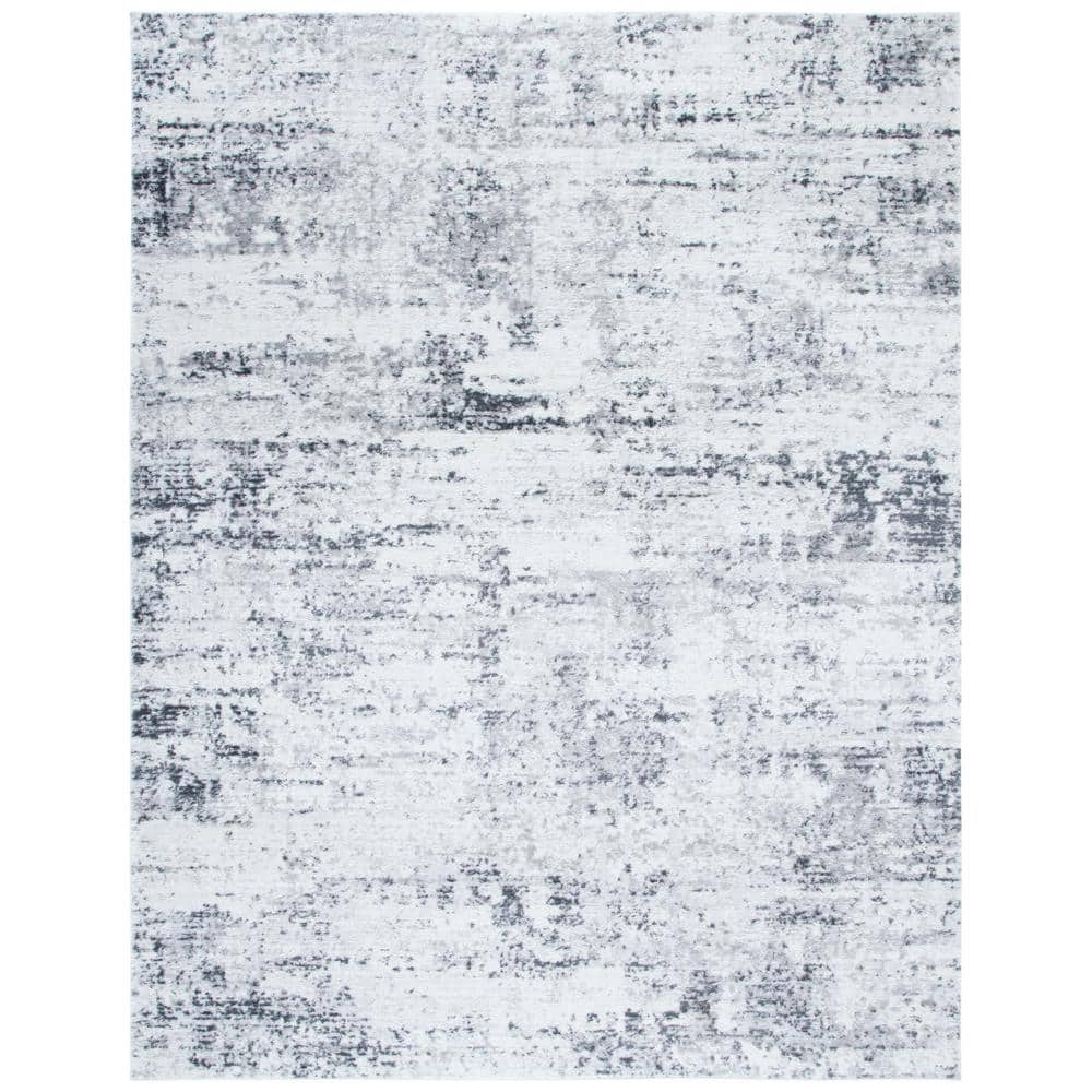 SAFAVIEH Amelia 10 ft. x 14 ft. Ivory/Gray Abstract Distressed Area Rug ...