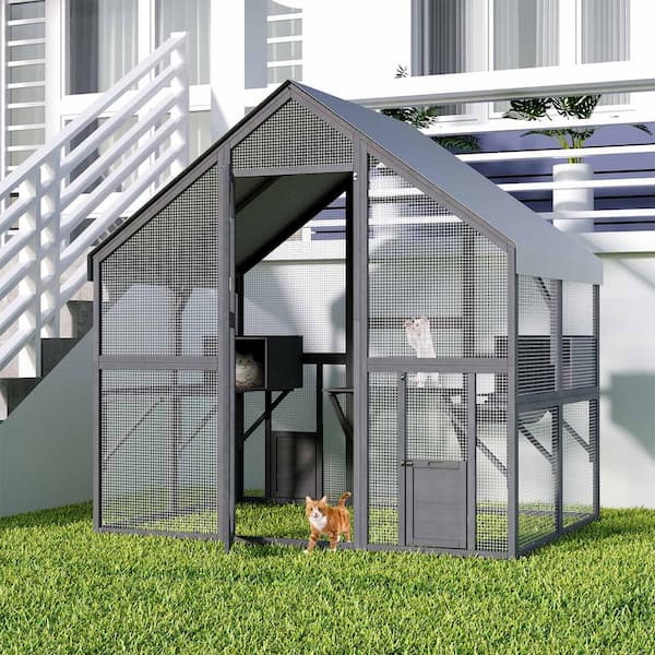Have a question about WIAWG Large Wooden Outdoor Cat House, 29.1sq.ft ...