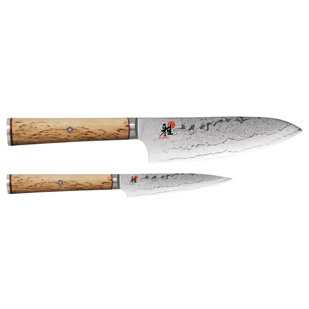 MIYABI Birchwood 2-Pieces SG2 Micro-Carbide Powder Steel Knife Set 1030435 - The Home Depot