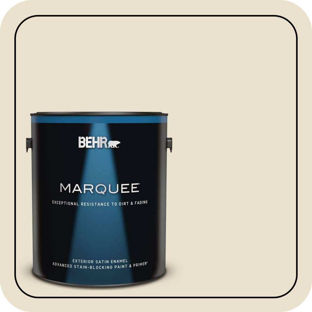 BEHR MARQUEE 1 gal. #760C-2 Country Beige Satin Enamel Exterior Paint ...