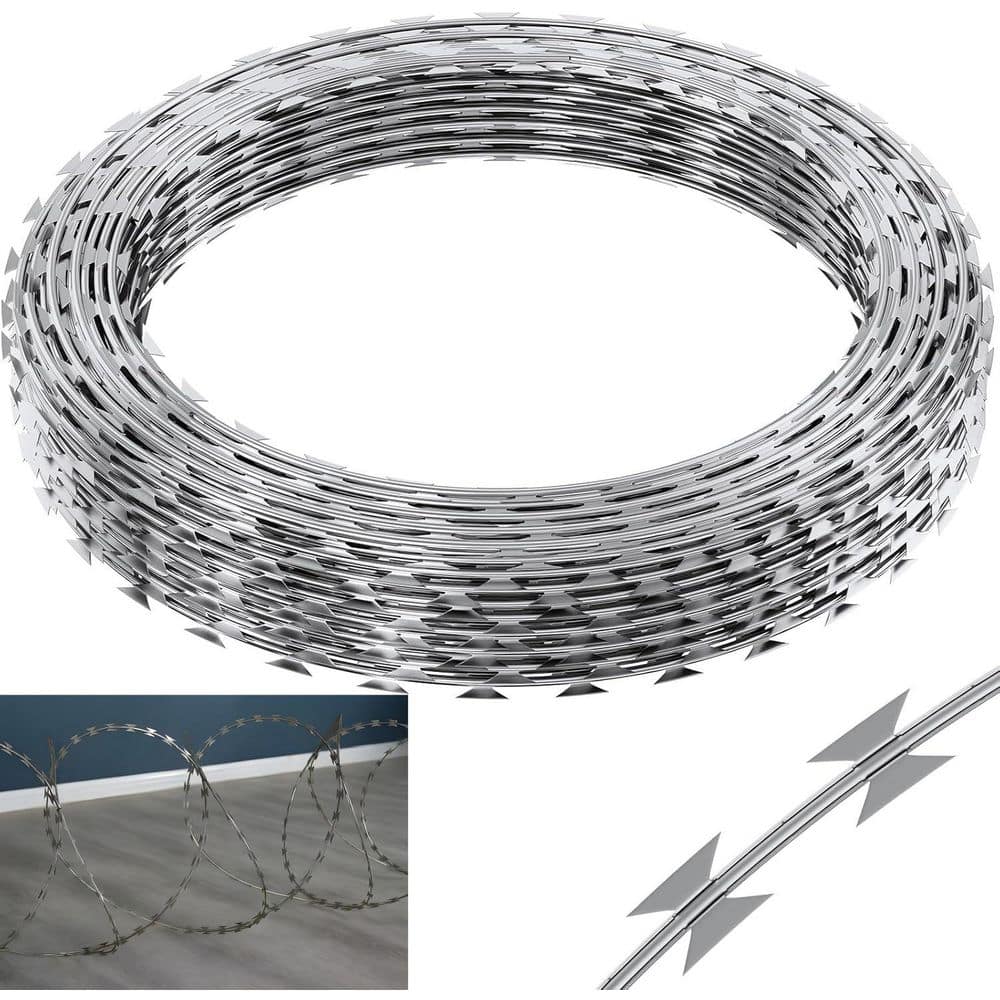 maocao hoom Double Line Barbed Wire Fence, 50-Foot Barbed Wire Fence ...