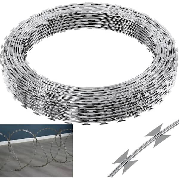 maocao hoom Double Line Barbed Wire Fence, 50-Foot Barbed Wire Fence ...